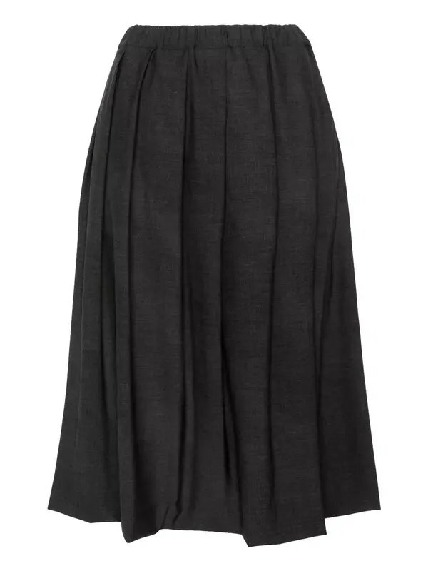 Fabiana Filippi Pleated Jacquard Midi Skirt - Grey