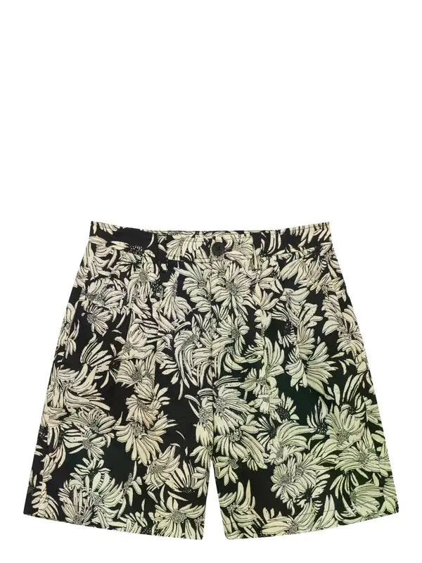 ANINE BING Carrie Floral-print Shorts - Black