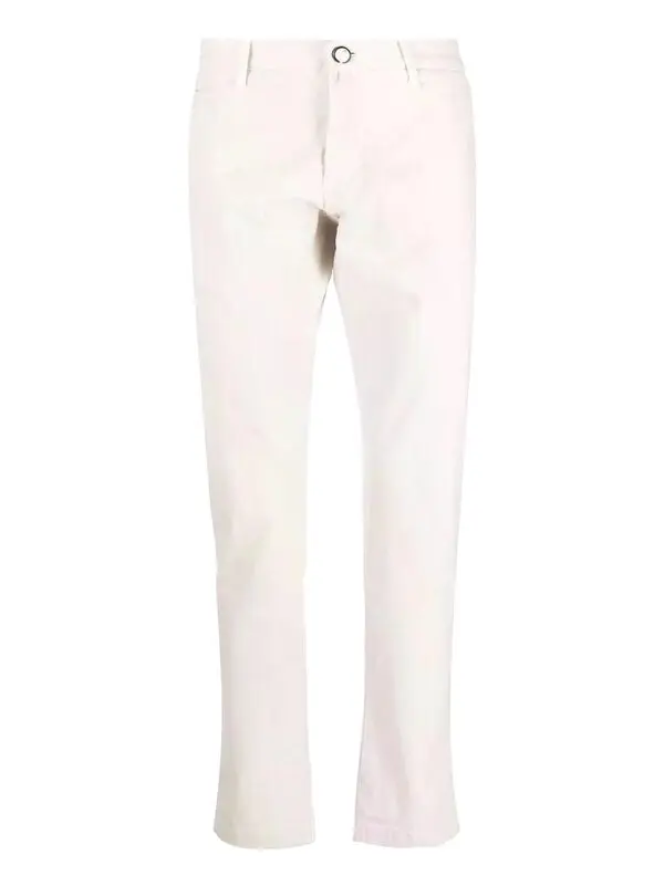 Jacob Cohen Four-pocket Stretch-cotton Chinos - Neutrals