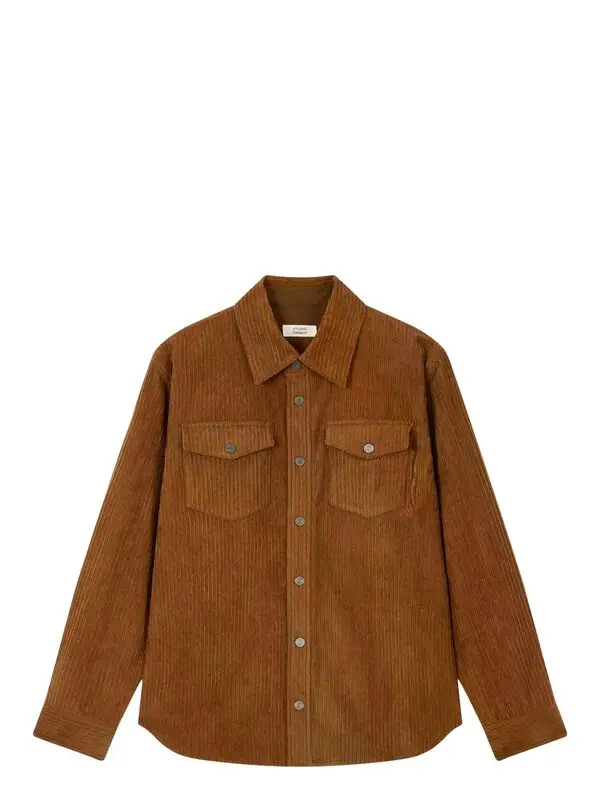 STUDIO TOMBOY Corduroy Two-pocket Shirt - Brown