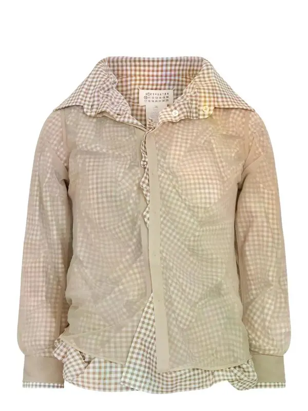 MAISON MARGIELA Checked Cotton Shirt - Neutrals