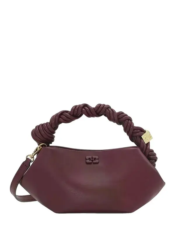 GANNI Mini Bou Twisted-handle Tote Bag - Red