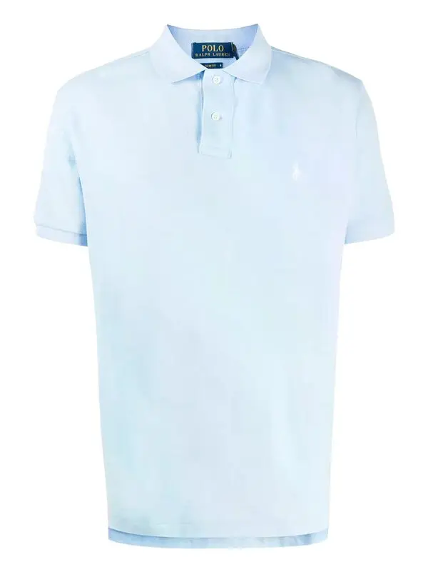 Polo Ralph Lauren Embroidered Logo Short Sleeve Polo Shirt - Blue