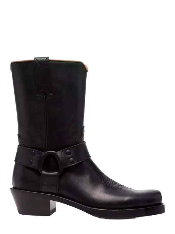 BUTTERO® Embroidered Ankle Boots - Black