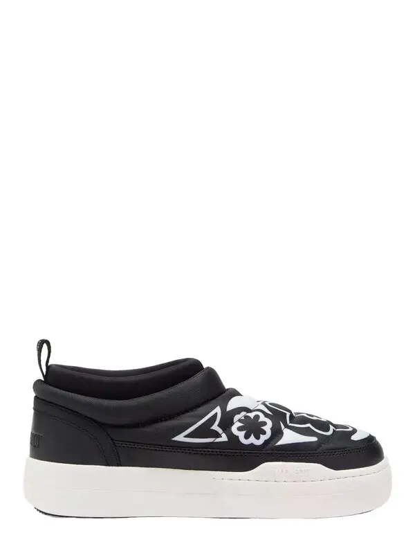 Moon Boot Graphic Print Slip-on Sneakers - Black