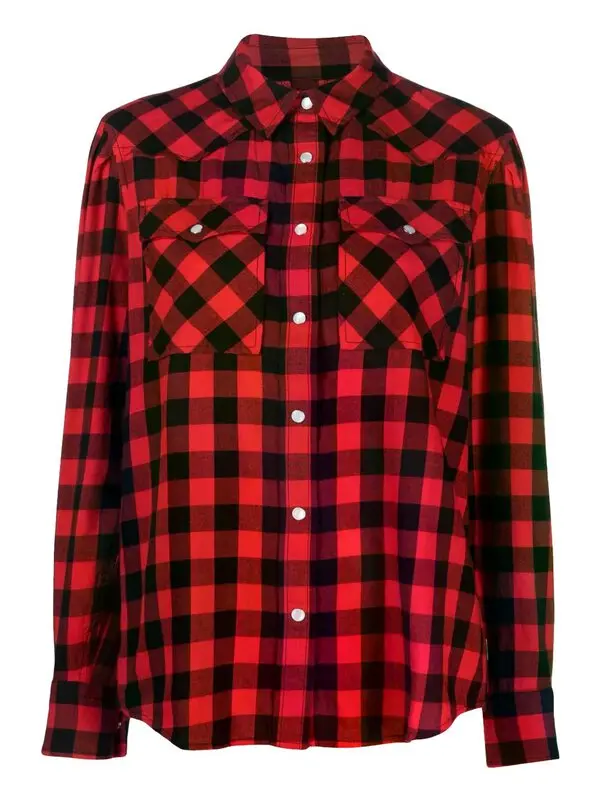 Woolrich Checked Cotton Flannel Shirt - Red