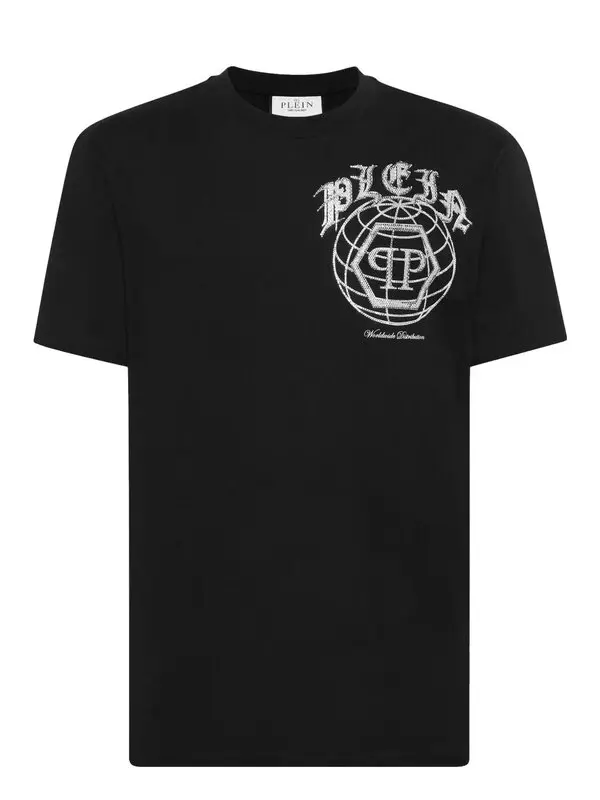 Philipp Plein Logo-print Cotton T-shirt - Black