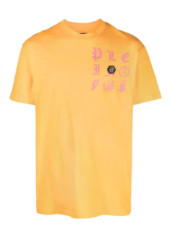Philipp Plein Logo-patch Cotton T-shirt - Orange