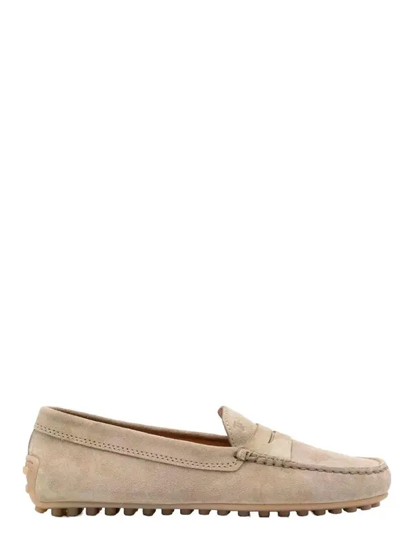 TOD'S Gommino Suede Driving Loafers - Brown