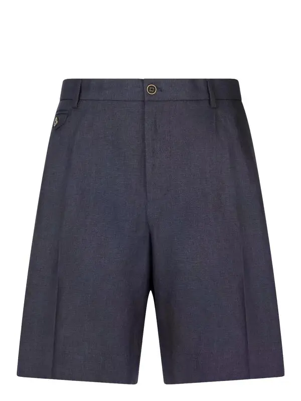 Dolce & Gabbana Linen Tailored Shorts - Grey