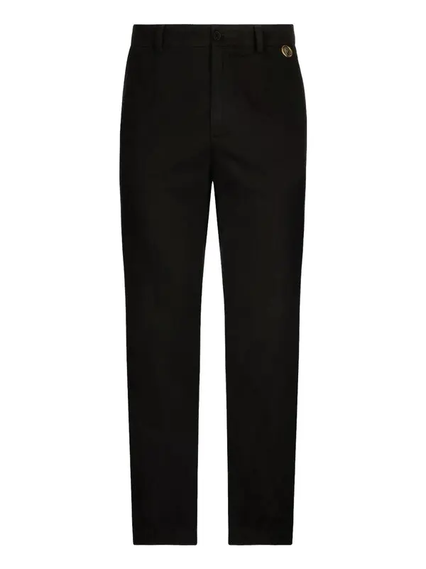 Dolce & Gabbana Front-fastening Straight-leg Trousers - Black