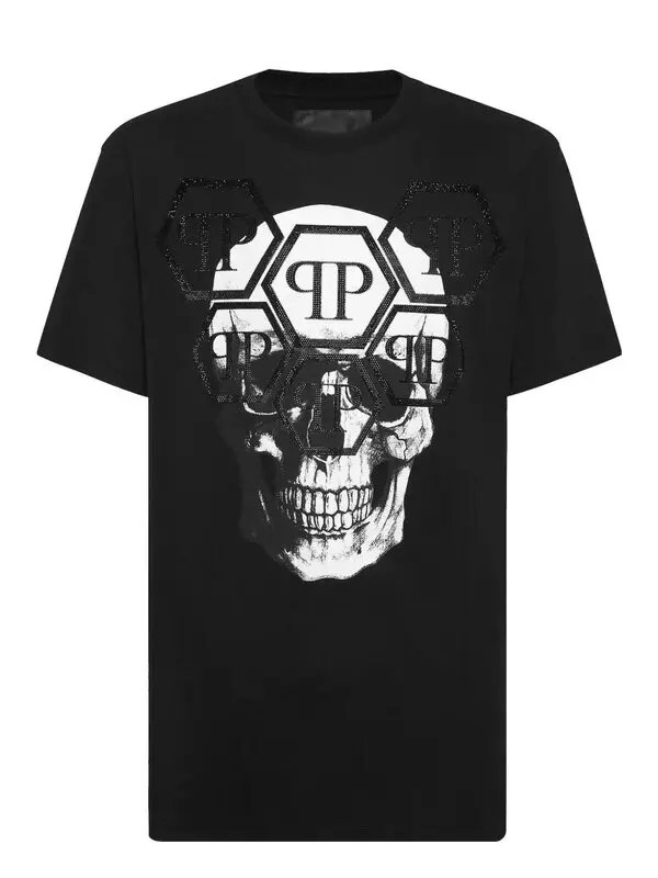 Philipp Plein Ss Stones Skull T-shirt - Black