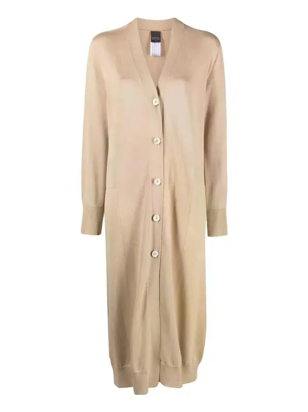 Lorena Antoniazzi V-neck Knitted Longline Cardigan - Neutrals