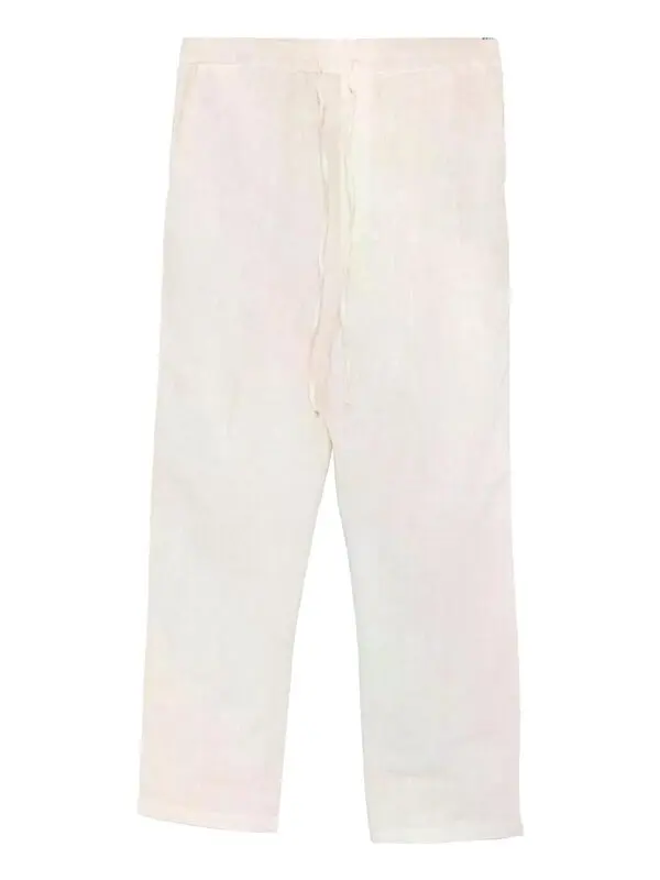 120% Lino Drawstring Waistband Trousers - Neutrals