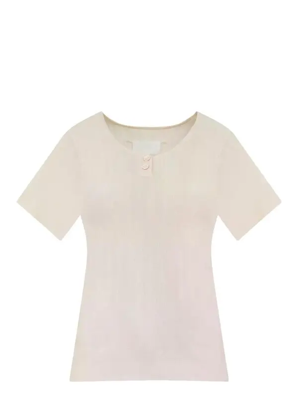 MAISON MARGIELA Button-placket T-shirt - Neutrals