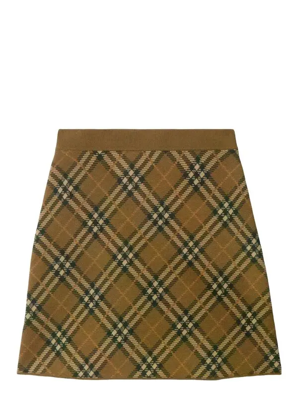 Burberry Check Mini Skirt - Neutrals