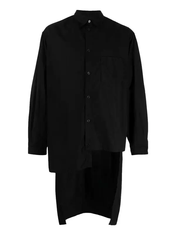 Yohji Yamamoto Asymmetric Cotton Shirt - Black