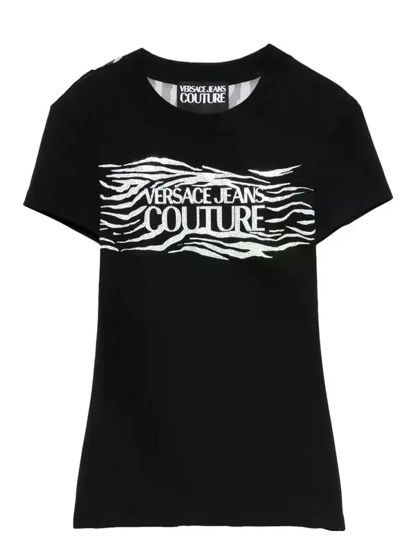 Versace Crystal Zebra T-shirt - Black