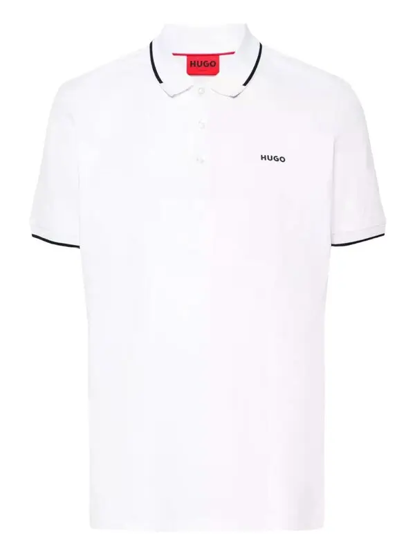 Hugo Logo-appliqué Polo Shirt - White