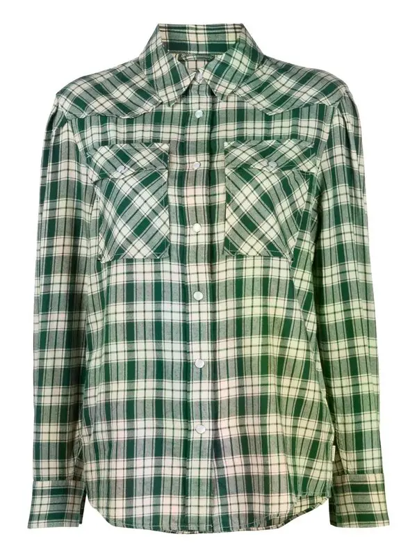 Woolrich Checked Cotton Flannel Shirt - Green
