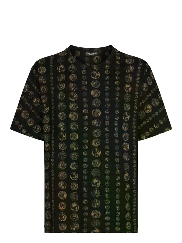 Dolce & Gabbana Graphic-print Short-sleeve T-shirt - Black