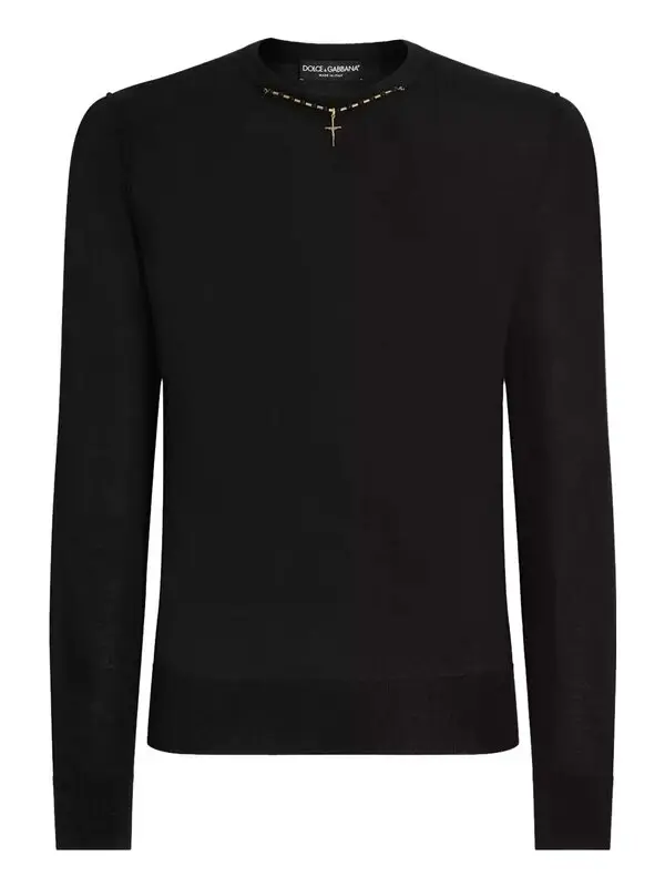 Dolce & Gabbana Appliqué Sweater - Black