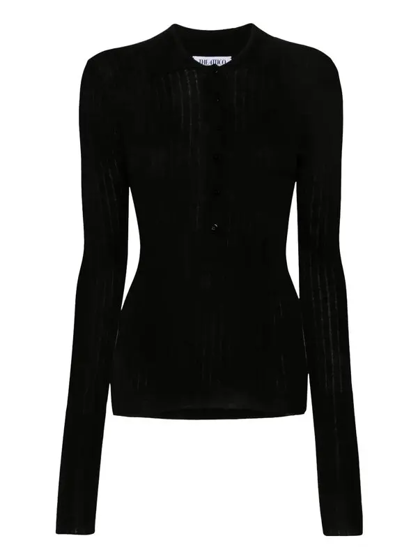 Attico Knitted Cashmere Sweater - Black