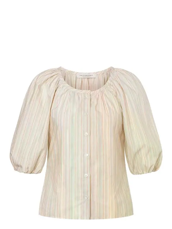 Philosophy Di Lorenzo Serafini Striped Blouse - Neutrals