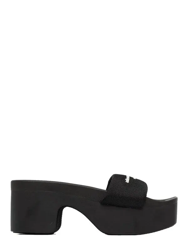 Alexander Wang Logo Platform Slides - Black