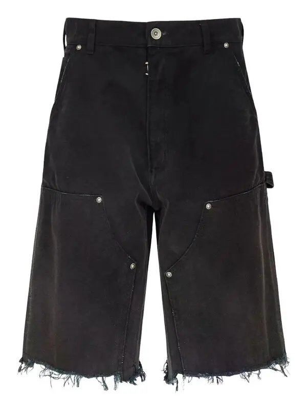 MAISON MARGIELA Distressed Cotton Shorts - Blue