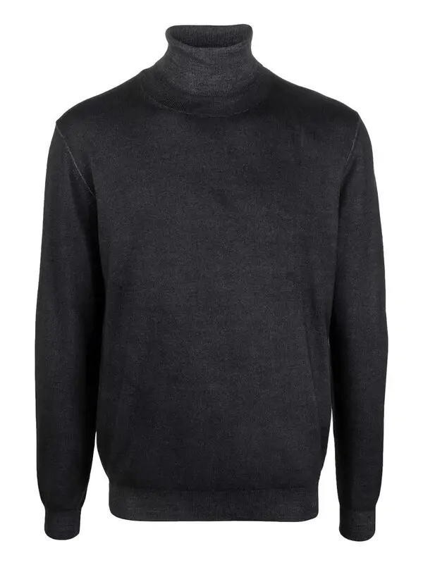 DONDUP Roll-neck Merino Wool Jumper - Black