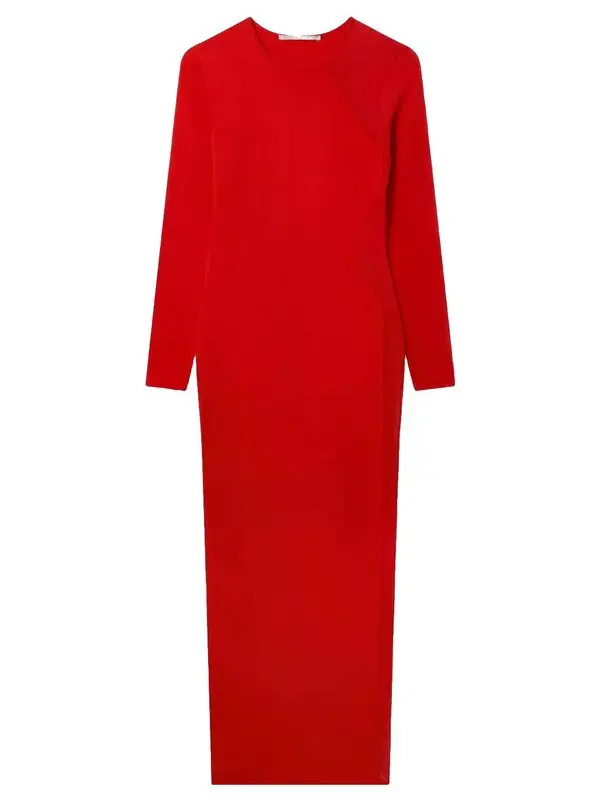 Stella McCartney Lace-panel Midi Dress - Red