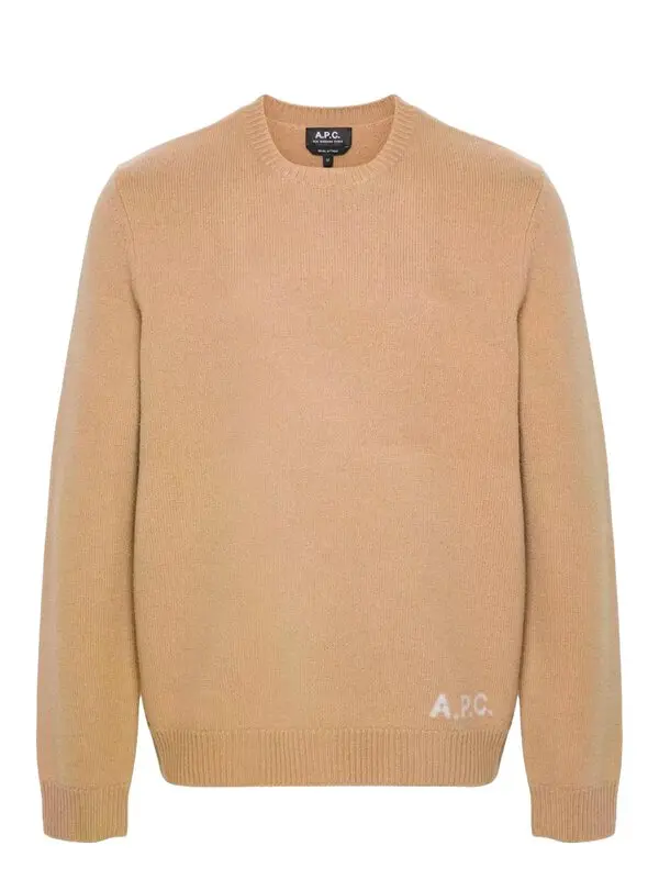 A.p.c. Intarsia-knit Virgin Wool Sweater - Neutrals