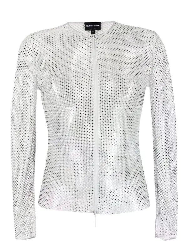 Giorgio Armani Crew-neck Mesh T-shirt - Grey