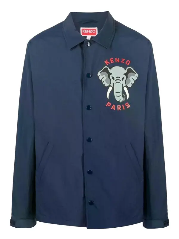Kenzo Graphic-print Jacket - Blue