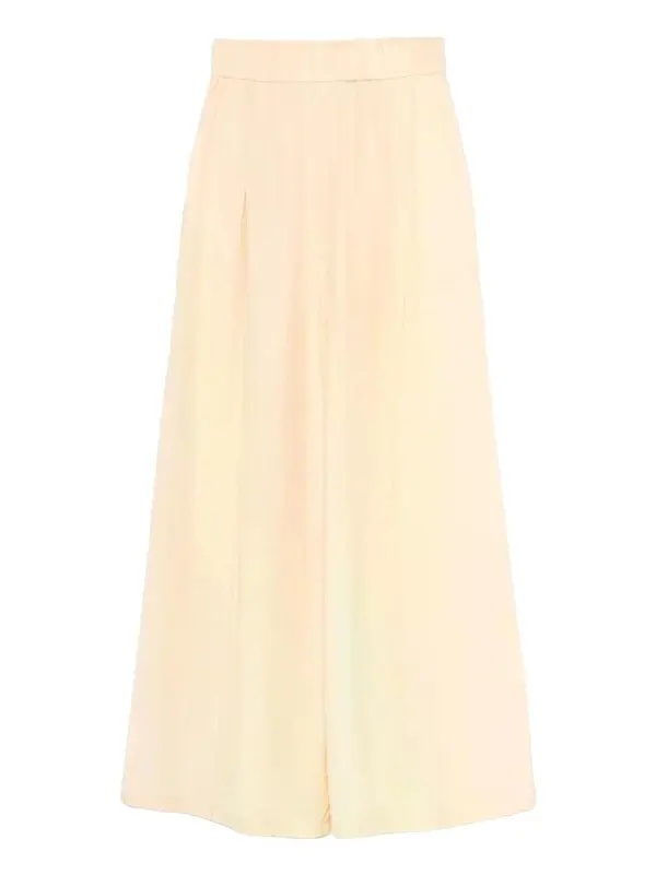 Patrizia Pepe Logo-plaque Palazzo Trousers - Neutrals