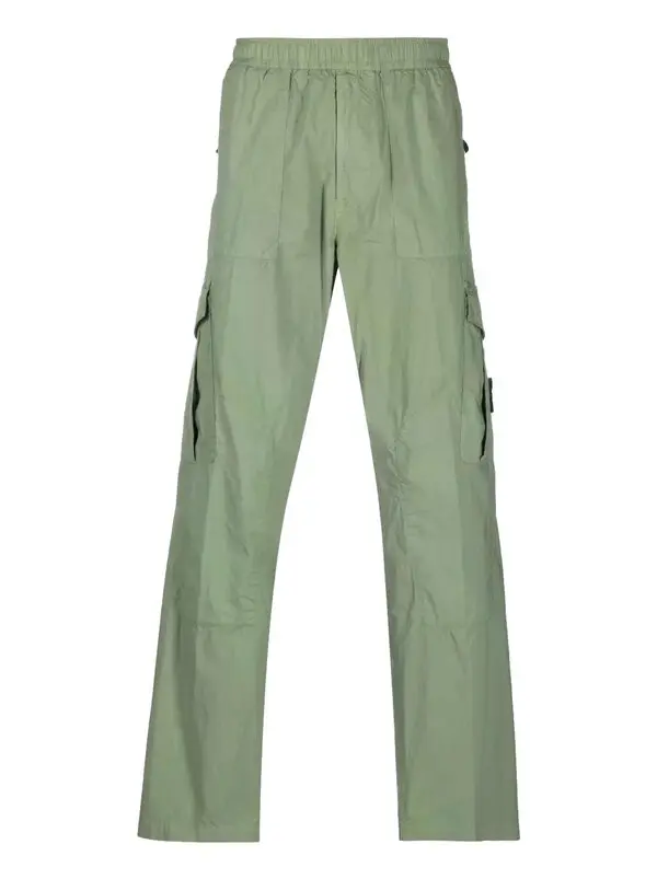 Stone Island Logo Patch Trousers - Green