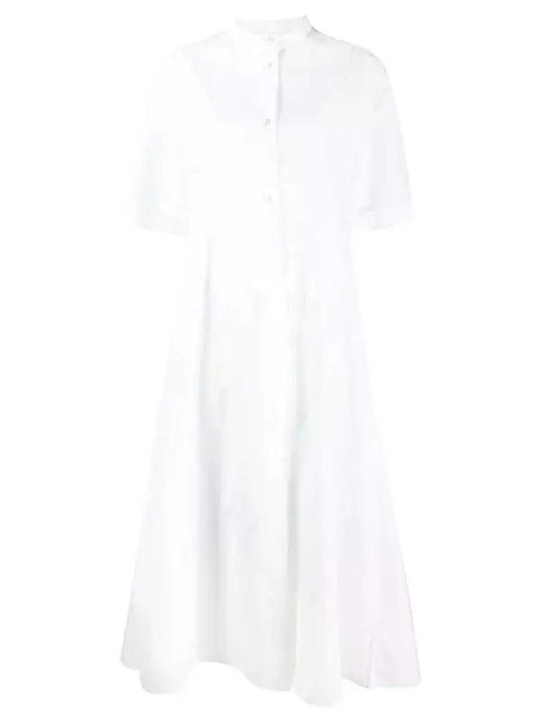 JIL SANDER Cotton Shirt Dress - White