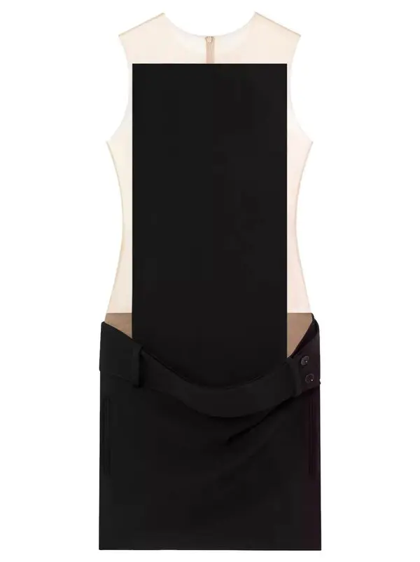 COURREGES Illusion Mini Dress - Black