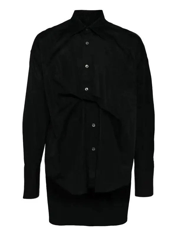 MARINA YEE Origami Cotton Shirt - Black