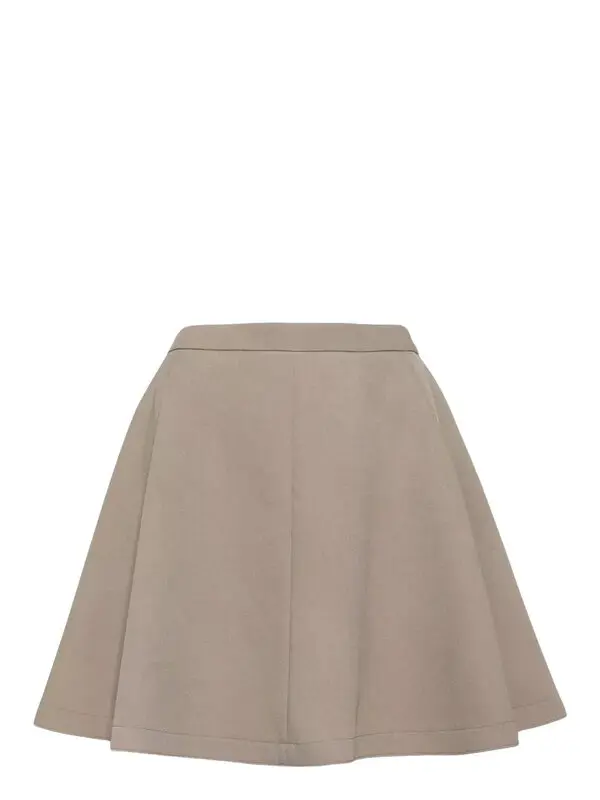 AMI Paris Virgin Wool Skater Skirt - Neutrals