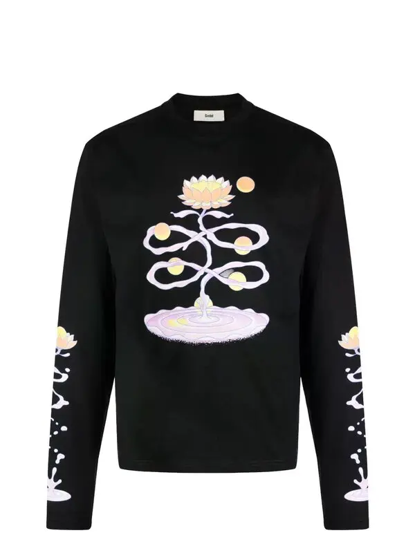 GMBH Graphic-print Jersey-knit Sweatshirt - Black