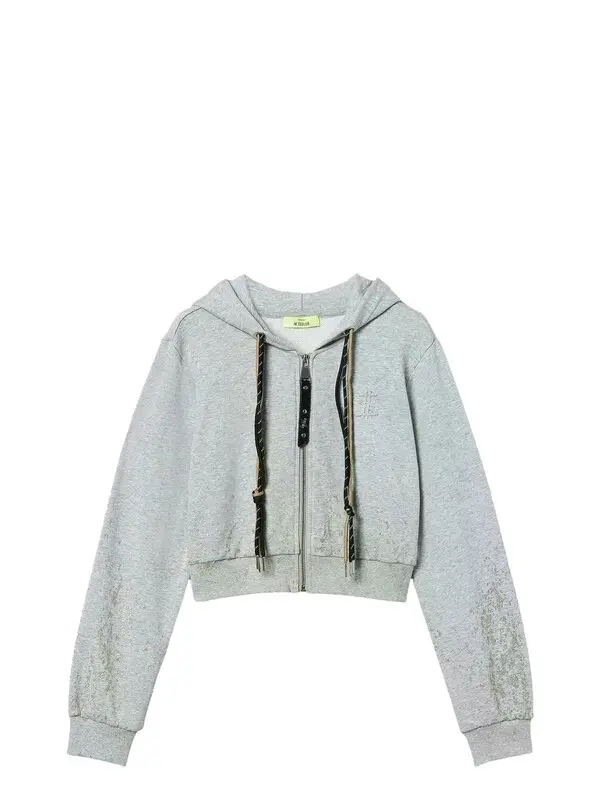 TWINSET Cotton Zip-up Hoodie - Grey