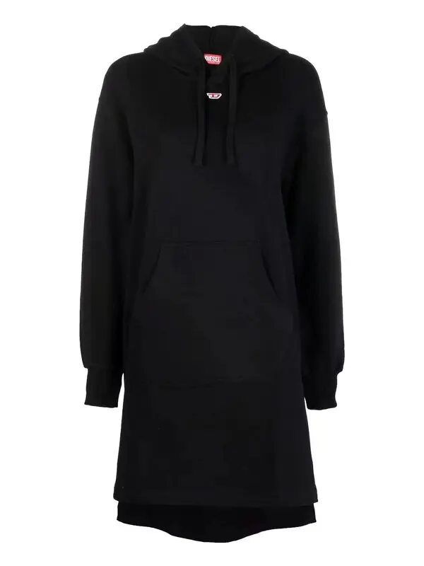 DIESEL® D-ilse Cotton Hoodie Dress - Black