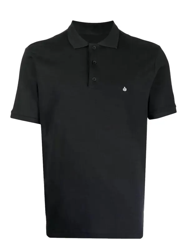 Rag & Bone Logo-embroidered Cotton Polo Shirt - Black