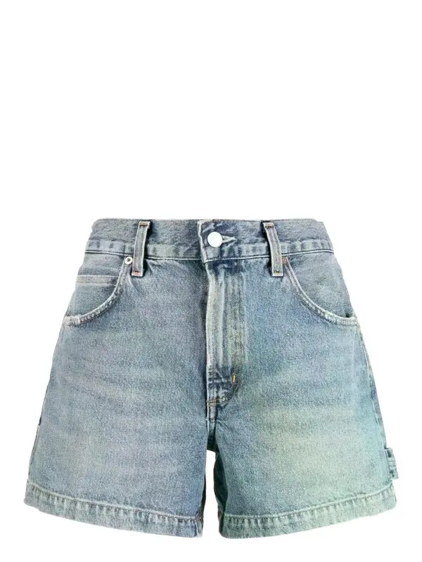 AGOLDE Magda Denim Short Shorts - Blue