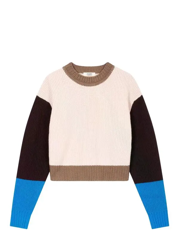 STUDIO TOMBOY Colour-block Jumper - Neutrals