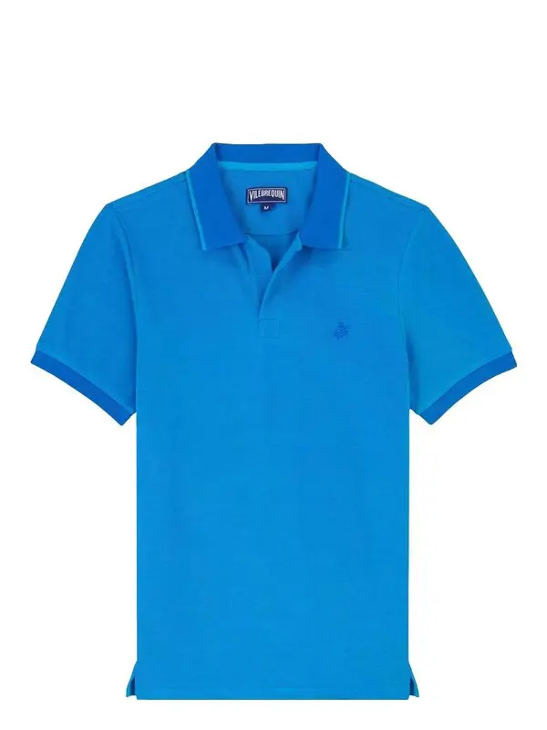 Vilebrequin Logo-embroidered Organic Cotton Polo Shirt - Blue