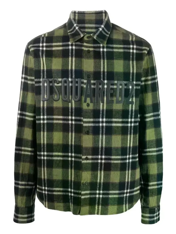 Dsquared2 Plaid-print Flannel Shirt - Green