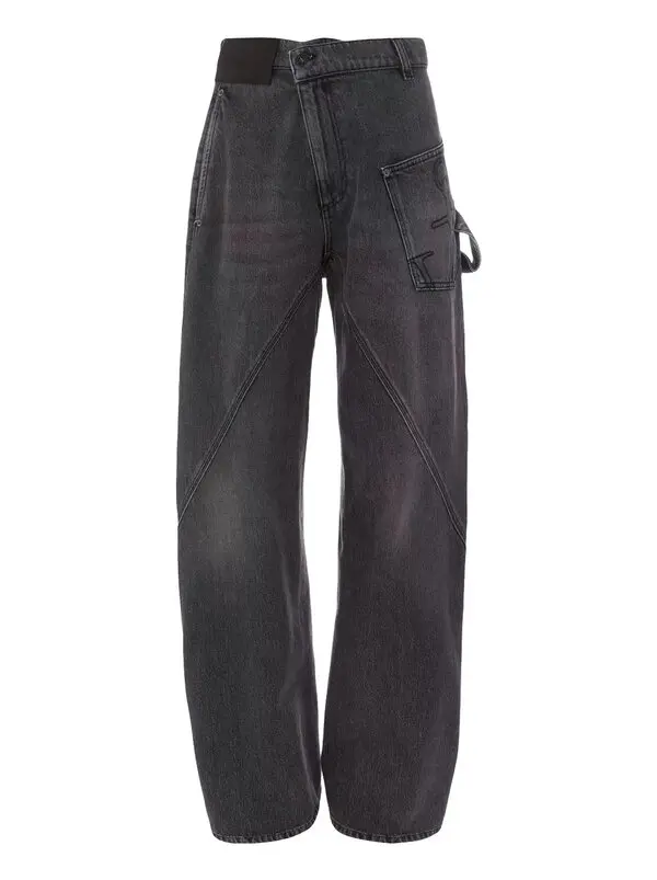 JW Anderson Twisted Workwear Wide Leg Jeans - Grey